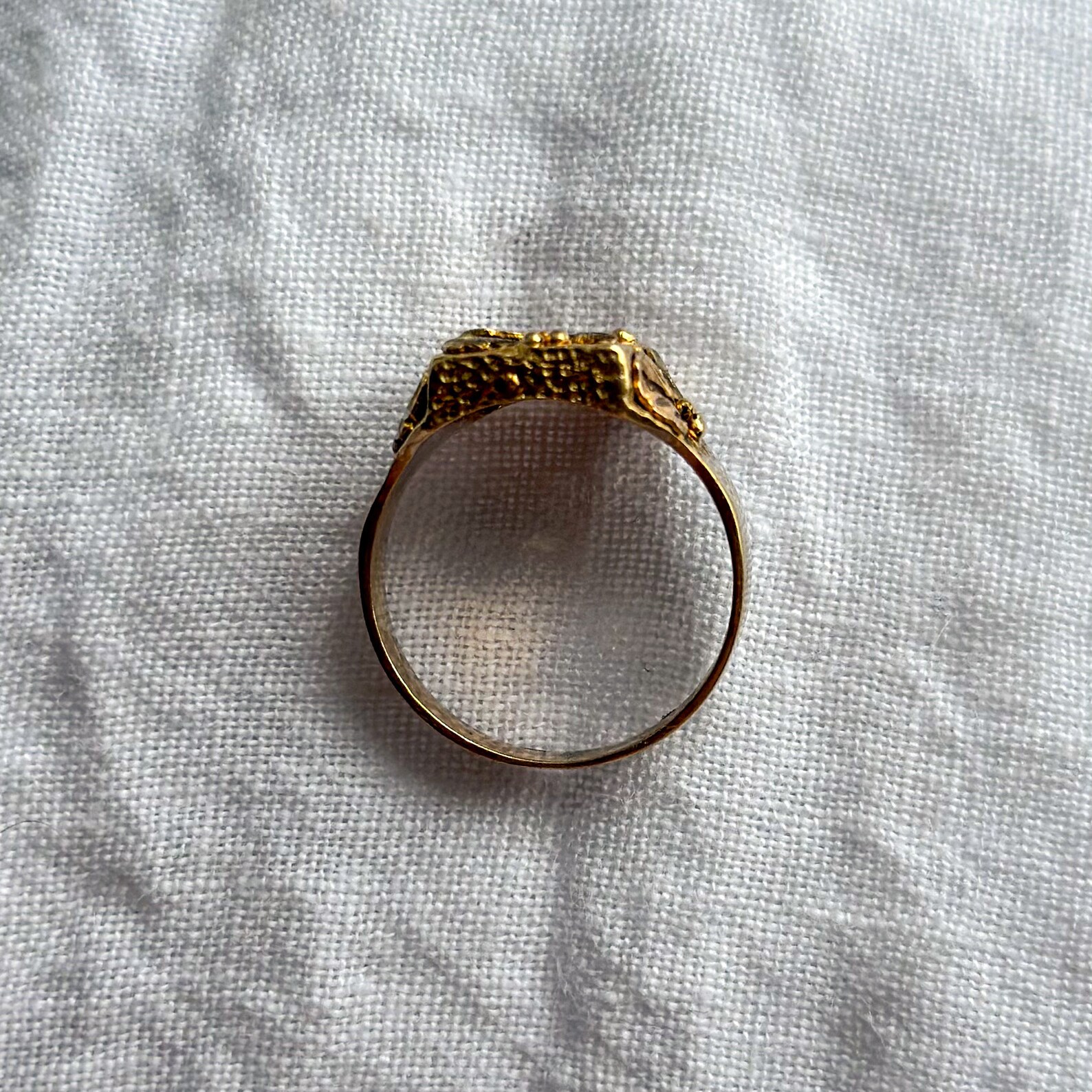 Vintage 14k Tri Color Gold Pink Green Yellow Gold Leaves Signet Ring ...