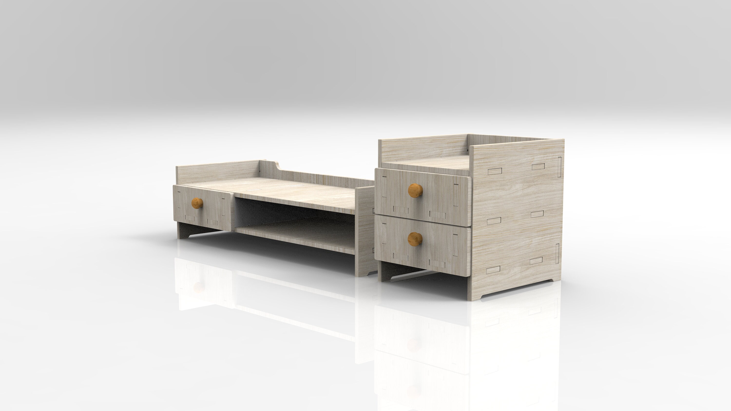 Drawer Computer Elevation Equipment Plan. - Etsy