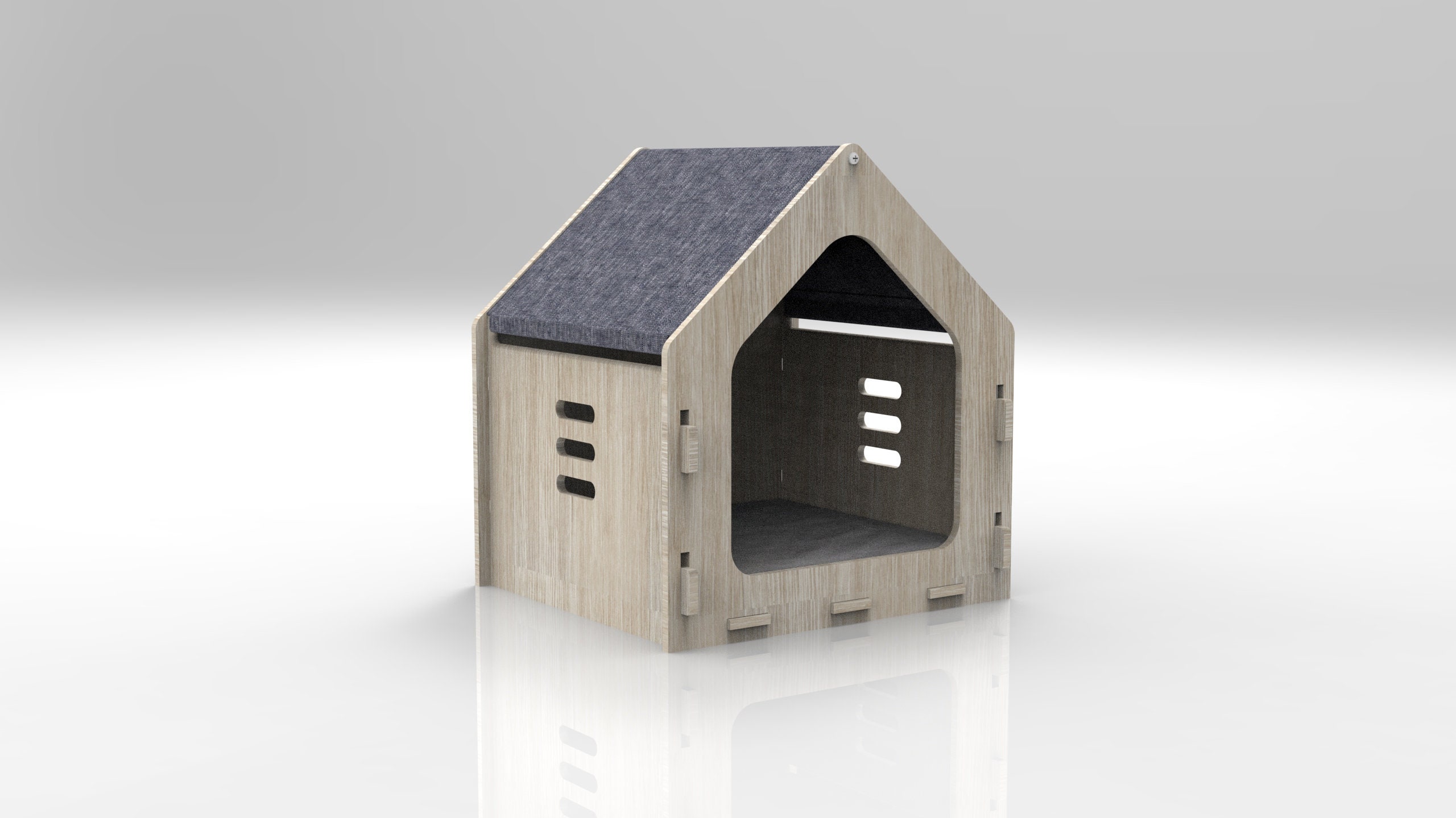 Assembled Wooden Cat House Plan. - Etsy UK