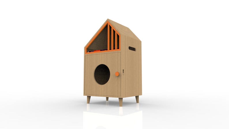 Double Storey Wooden Cat House Plan. - Etsy