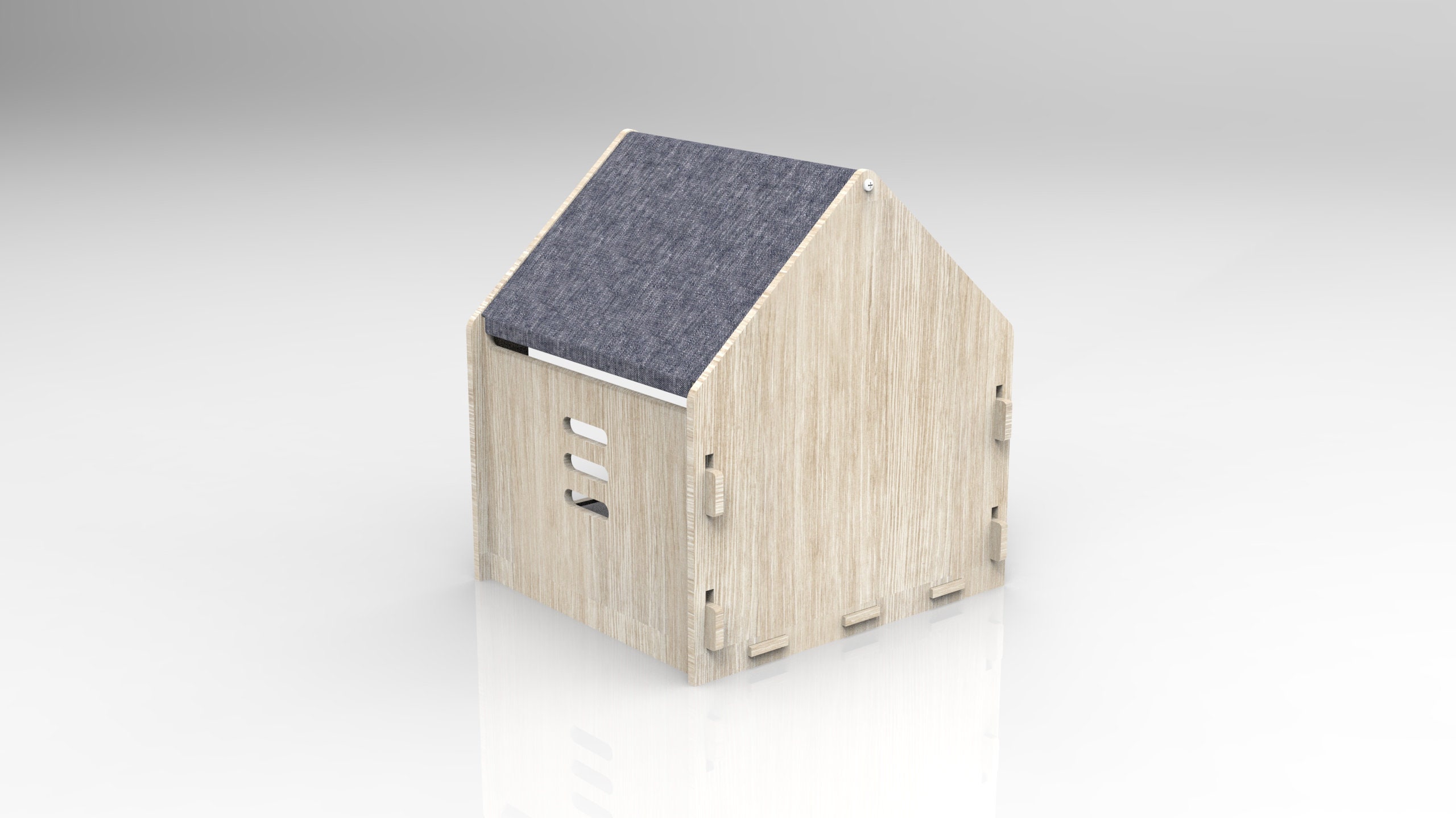 Assembled Wooden Cat House Plan. - Etsy UK