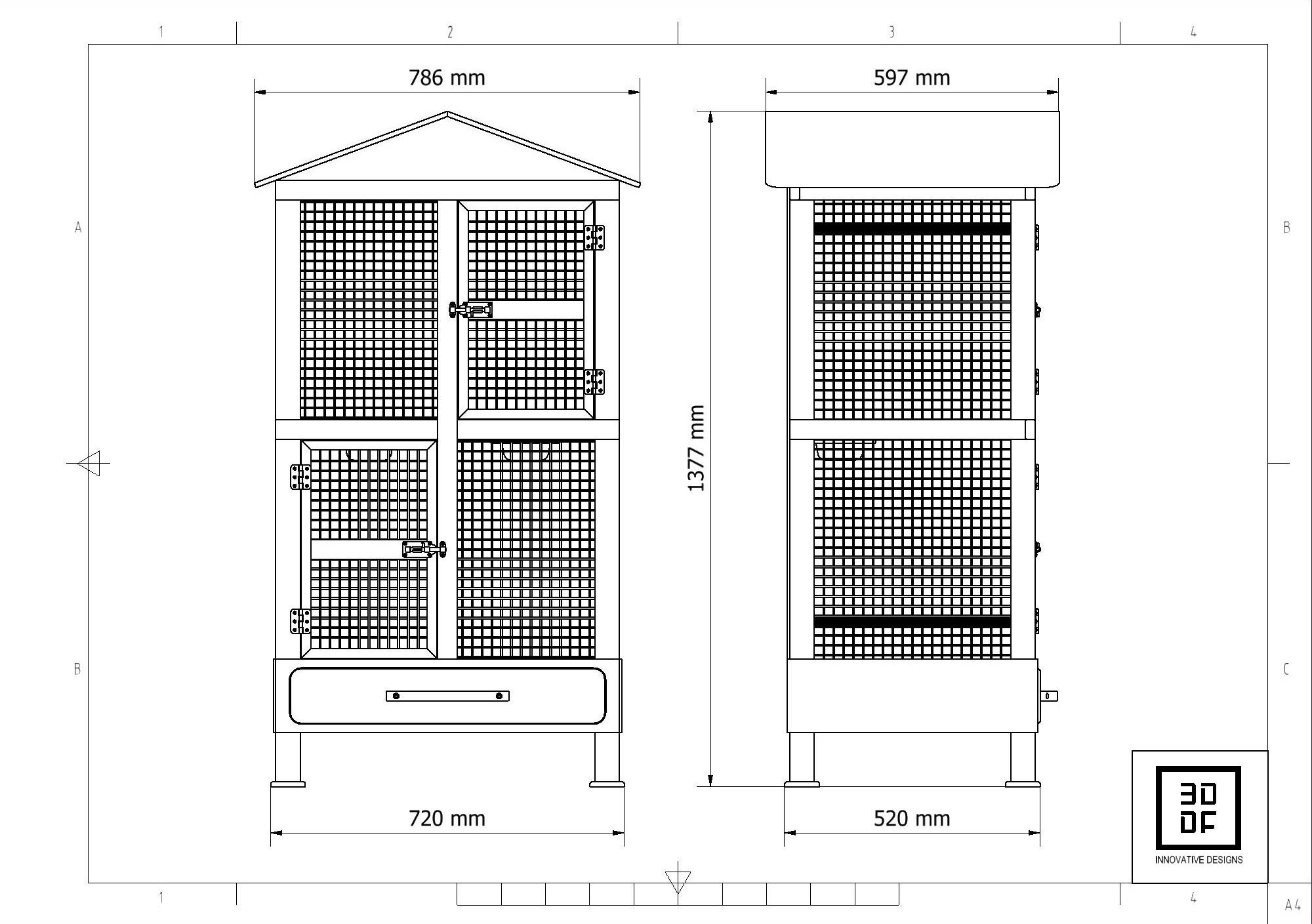 Large Wooden Parrot Cage Plan - Etsy