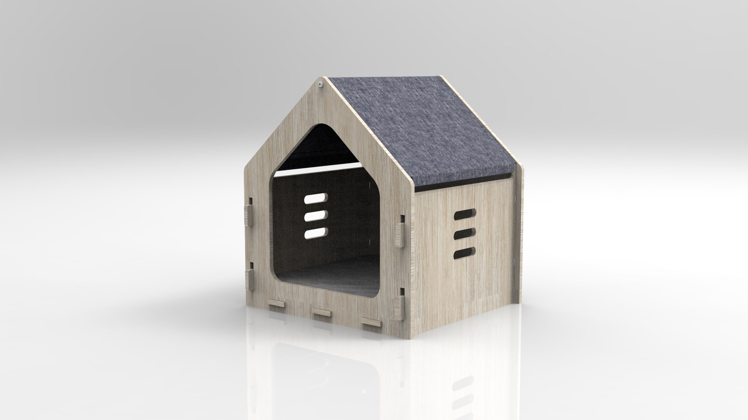 Assembled Wooden Cat House Plan. - Etsy