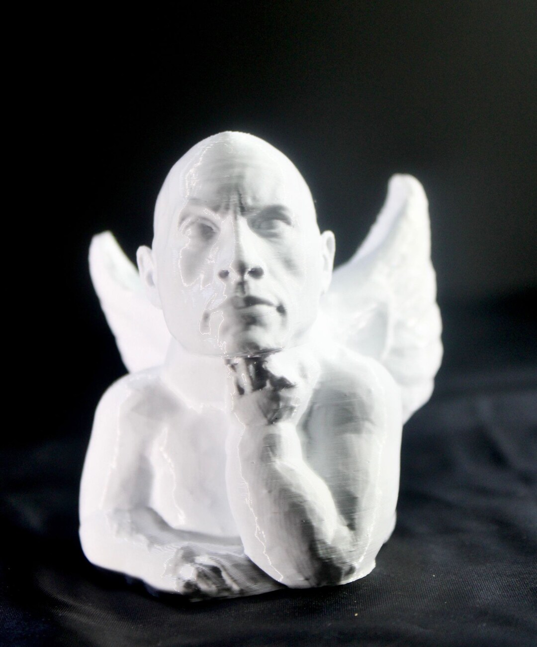 Dwayne the Rock Johnson Cupid Angel Figurine: WWE Gift, Funny Desk ...