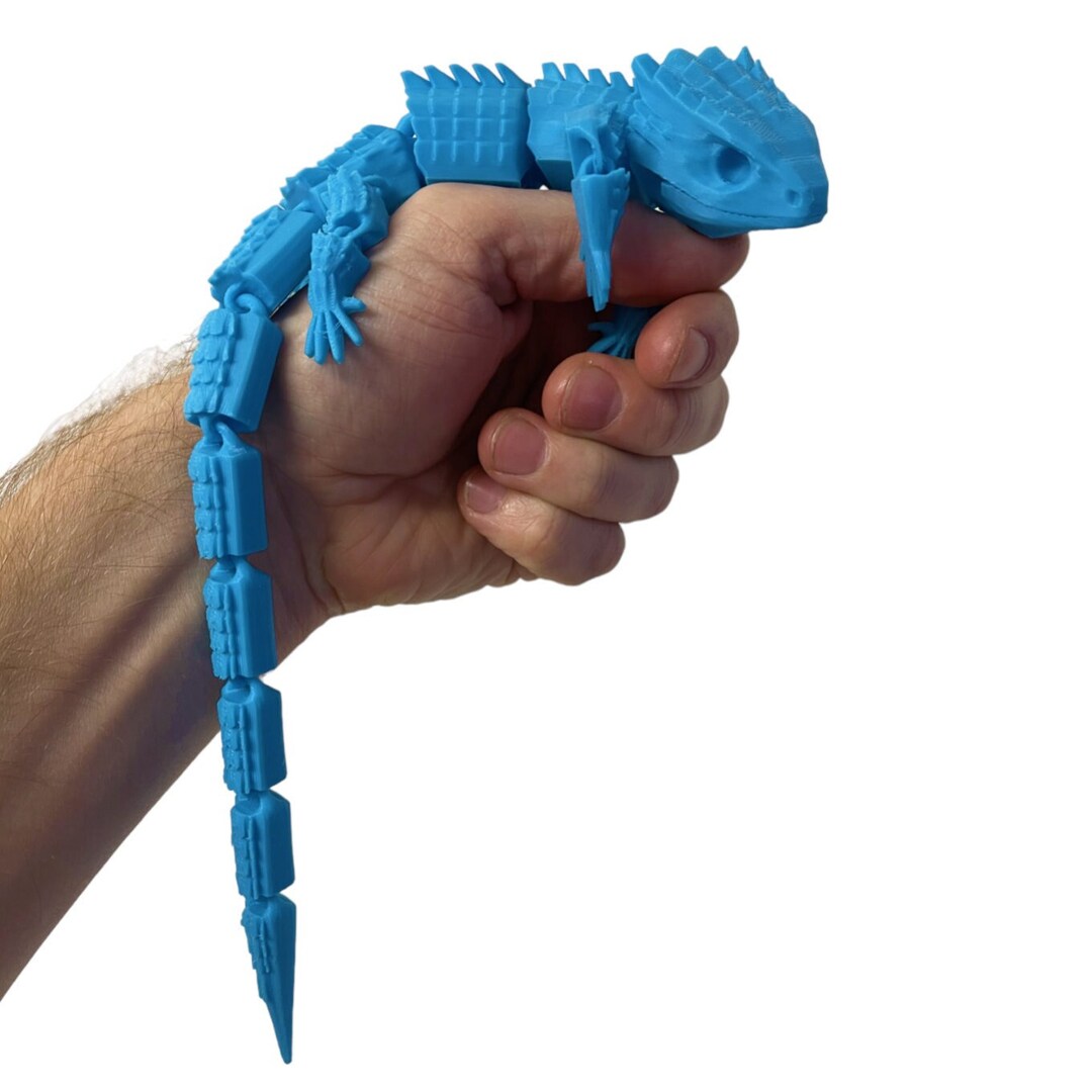 Lizard Fidget Toy, 3D Printed, Articulated Fidget Toy, Flexible Fidget ...