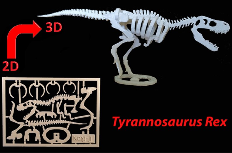 Dinosaur Model Kit Cards T-REX Jurassic World 3D Printed - Etsy