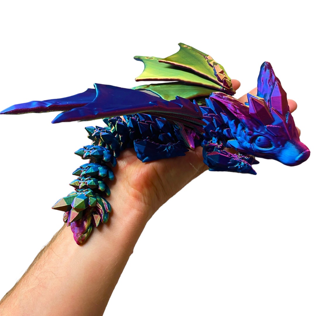 Epic Wolf Dragon, Colour Changing Effect, Fidget Toy, Articulated ...