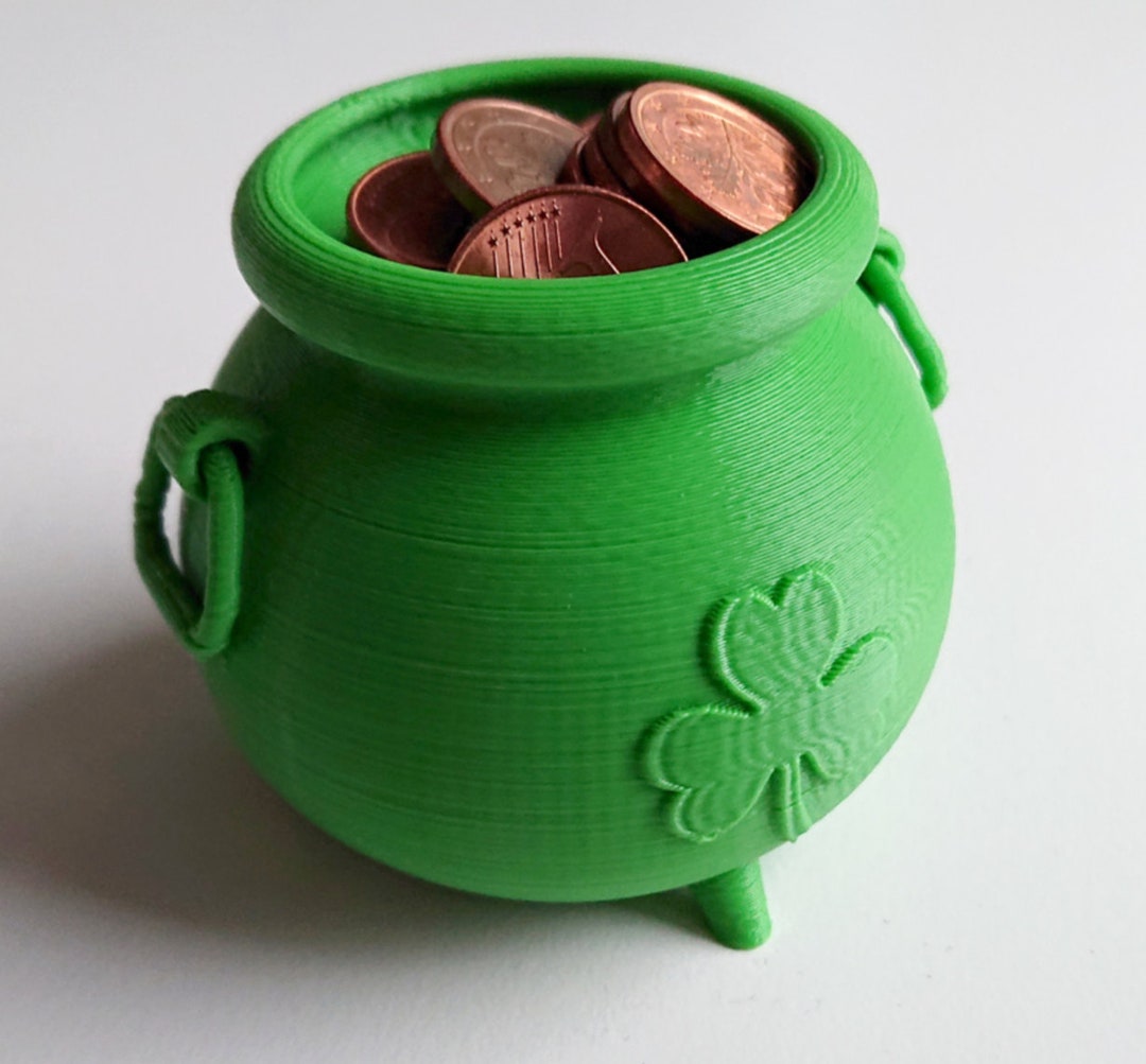Money Pot for St Patricks Day, Lucky Charms Pot, Piggy Bank, Money Box ...