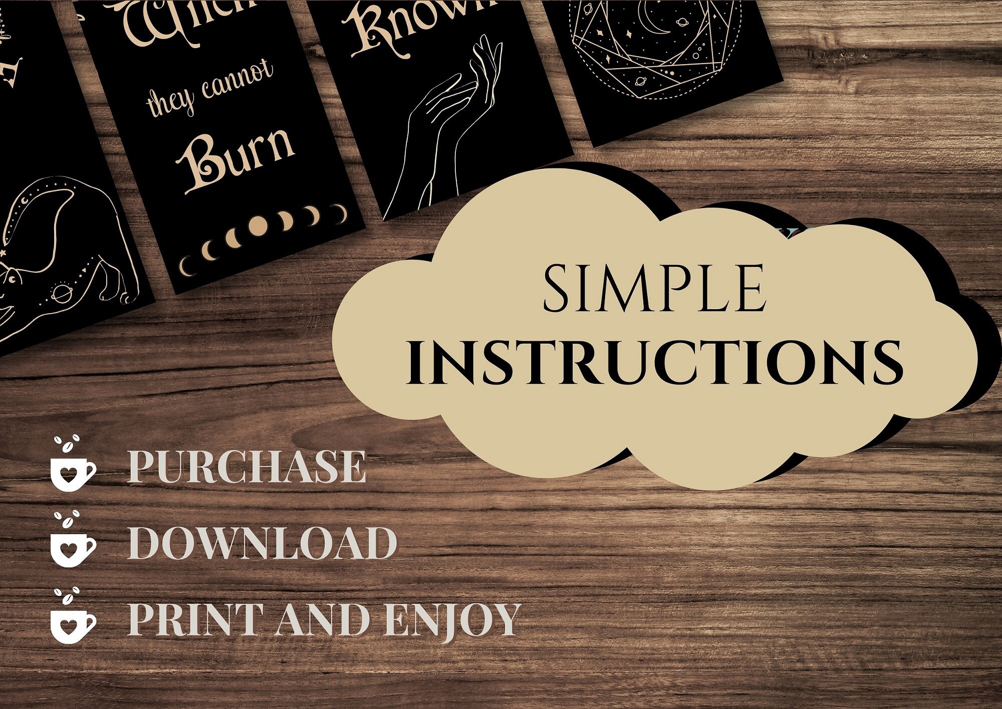 Witchy Printable Bookmarks Magic Wicca Pagan - Etsy