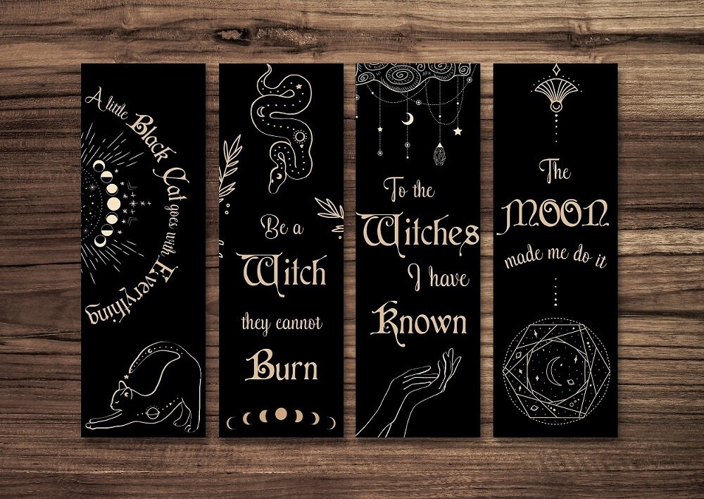 Witchy Printable Bookmarks Magic Wicca Pagan - Etsy