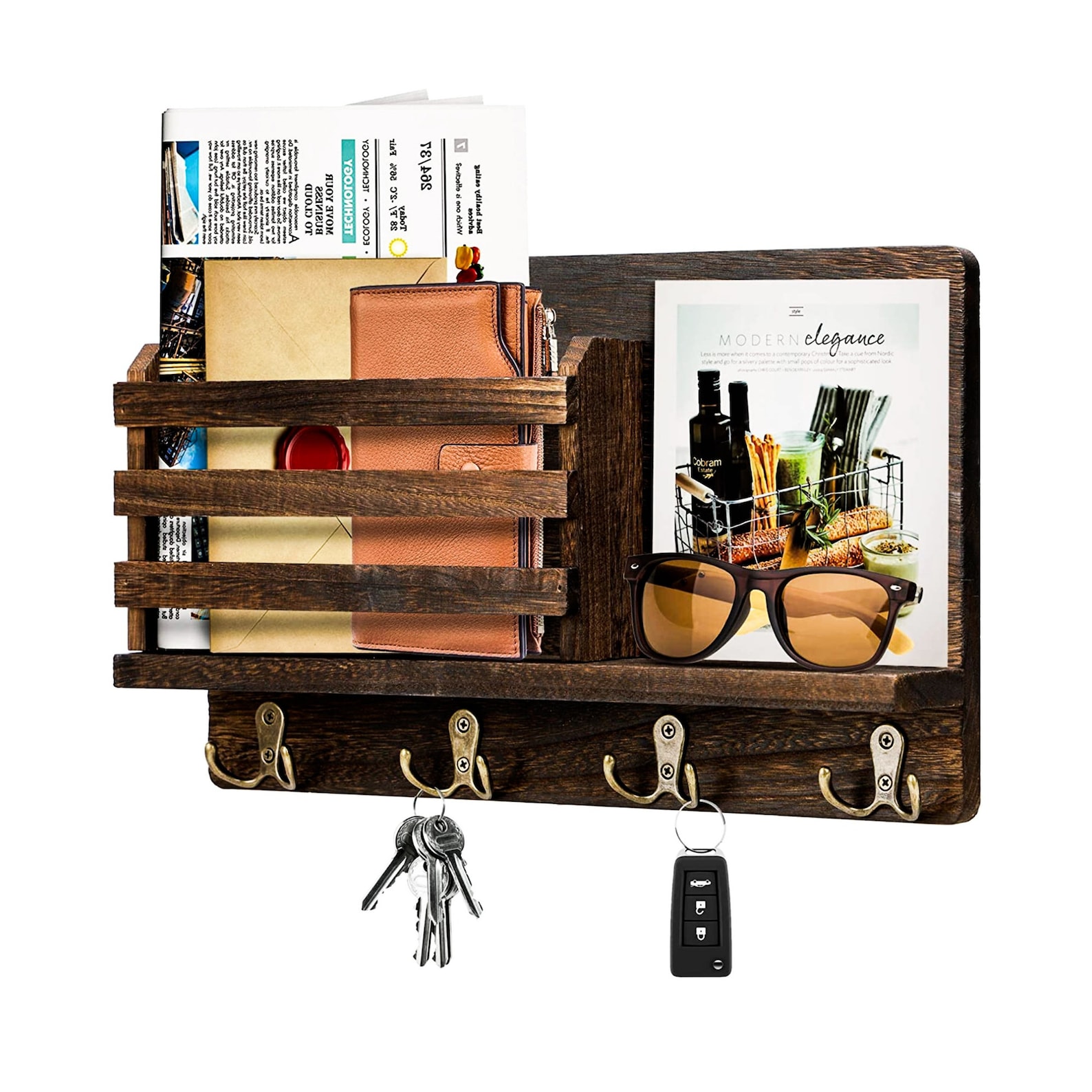 Wall Mount Entryway Key Holder Hookswood Key Holder - Etsy UK