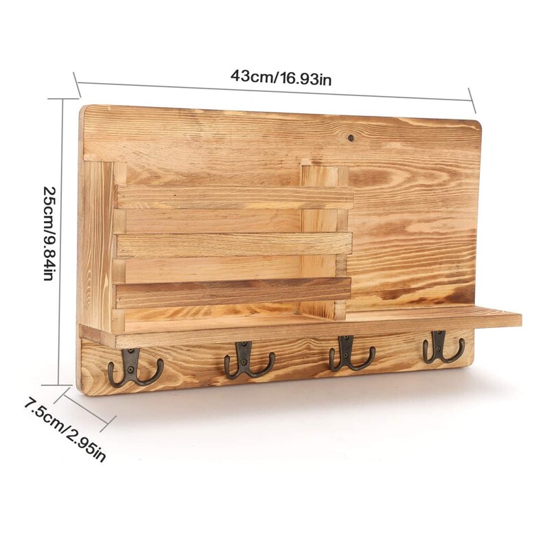 Wall Mount Entryway Key Holder Hookswood Key Holder - Etsy UK