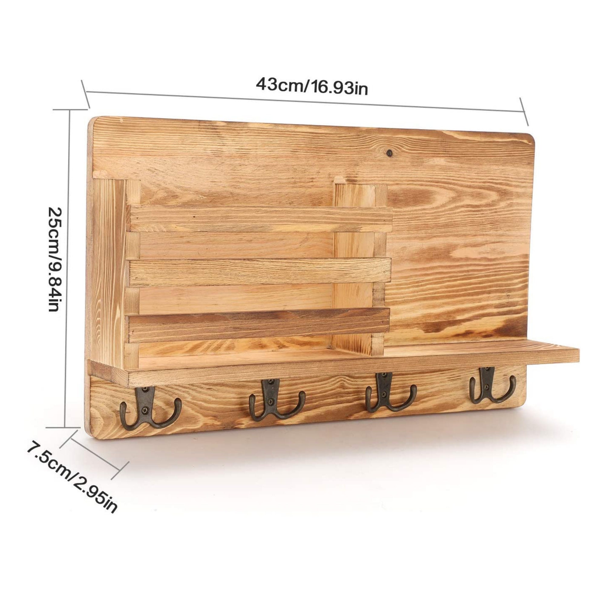 Wall Mount Entryway Key Holder Hookswood Key Holder - Etsy UK