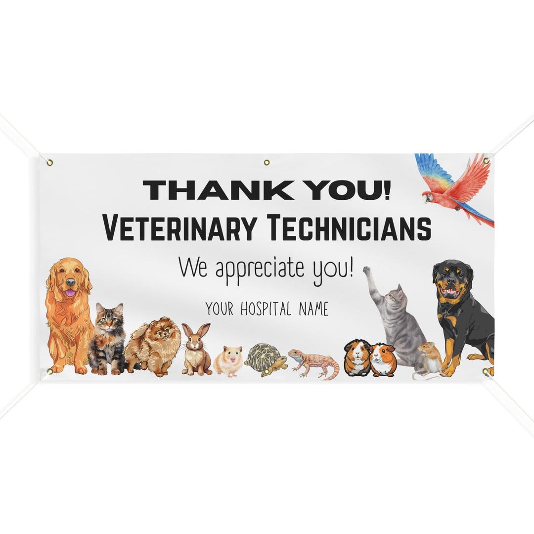 Veterinary Appreciation Banner, Veterinary Technician Banner ...