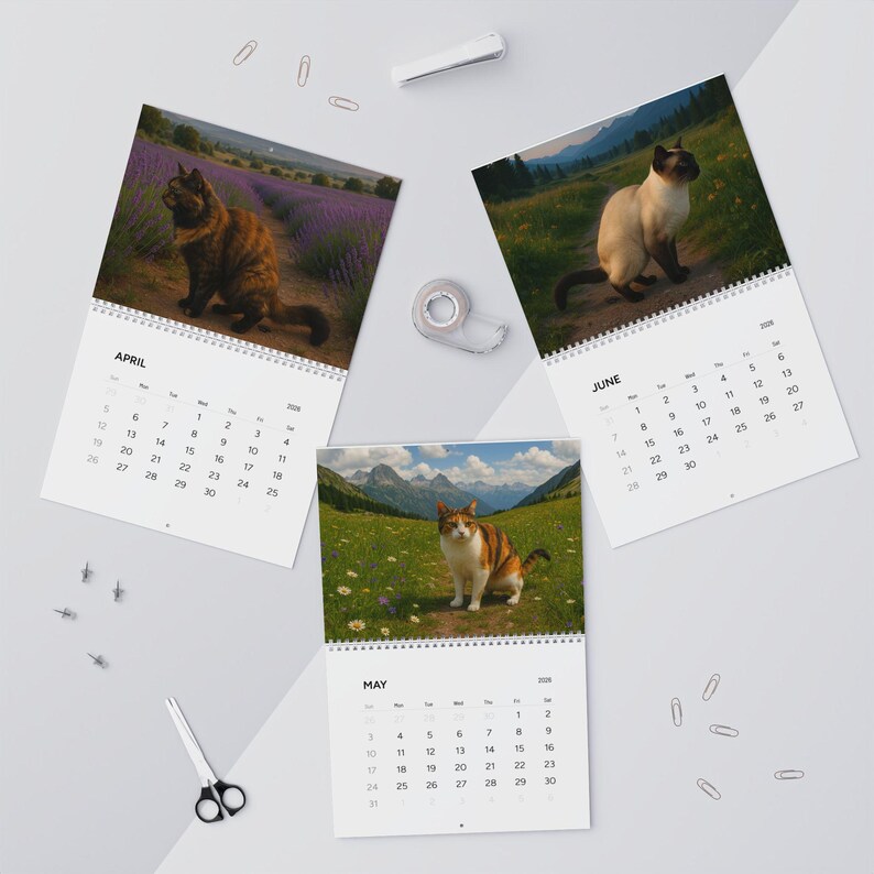 Funny Pooping Cat Calendar, Gag Gift for Cat Lovers, Yankee Swap ...