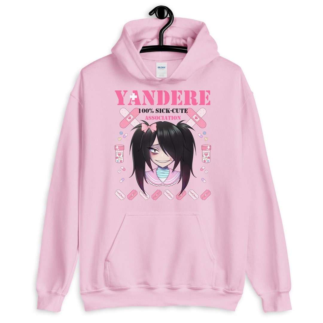Menhera Hoodie Yami Kawaii Hoodie Yandere Anime Hoodie Pastel Pink Emo ...