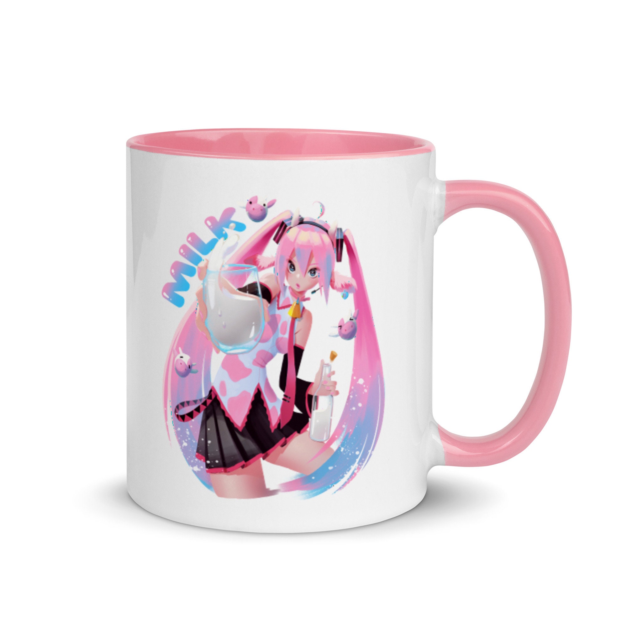 Hatsune Miku COW Milk Original Illustration Mug Kawaii | Etsy