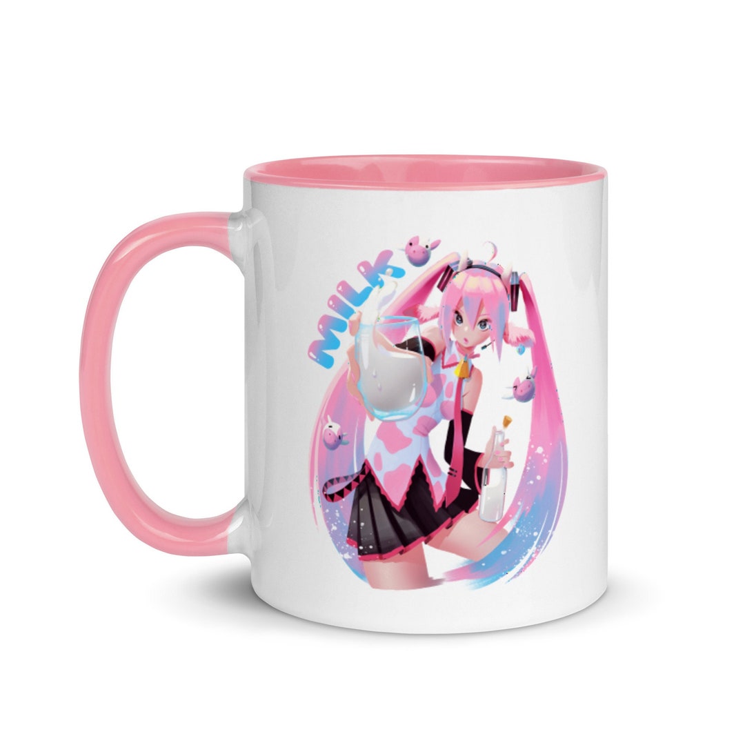 Hatsune Miku COW | Milk Original Illustration | Mug | Kawaii | Harajuku ...