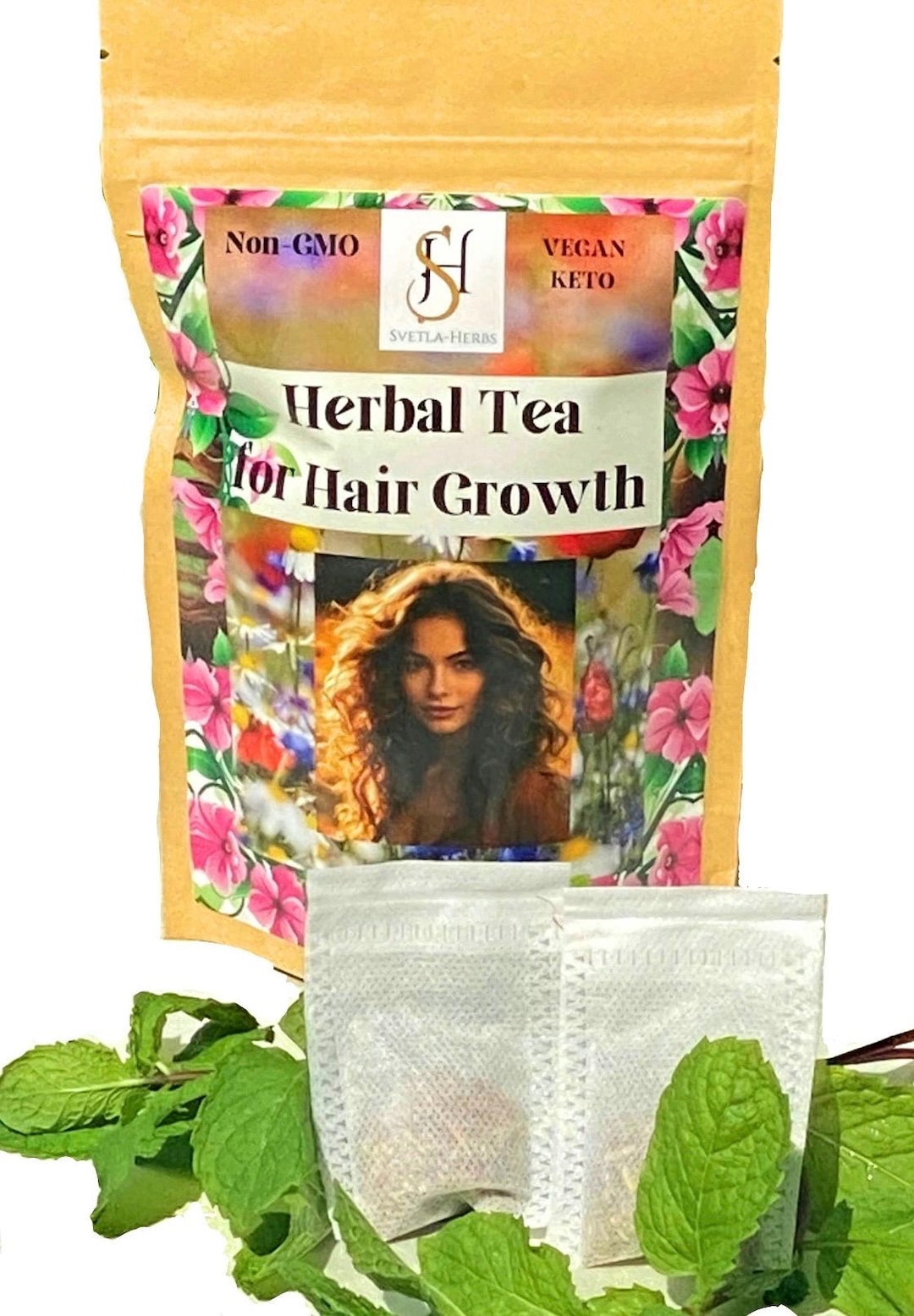 Advanced Hair Growth Tea With Organic Herbs– Promotes Stronger ...