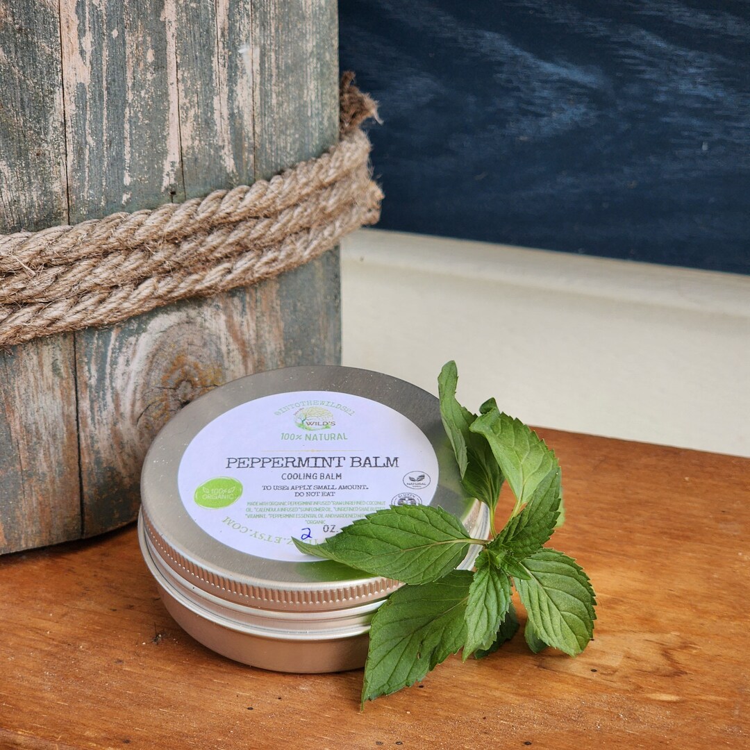 Peppermint Balm/cooling Lip Balm/all Natural & Organic/ Parabin Free ...