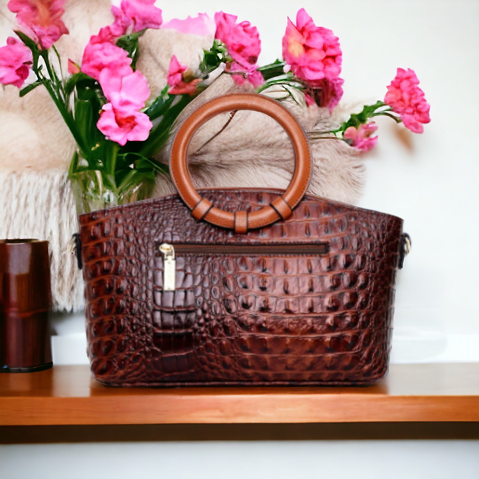 Lady Tourister Croc Embossed Handbag - Etsy