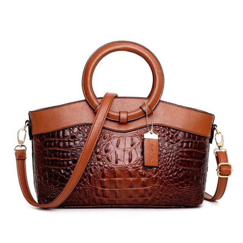 Lady Tourister Croc Embossed Handbag - Etsy