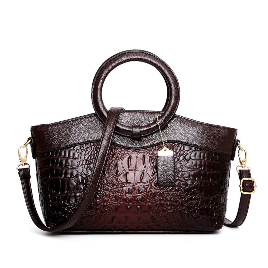 Lady Tourister Croc Embossed Handbag - Etsy
