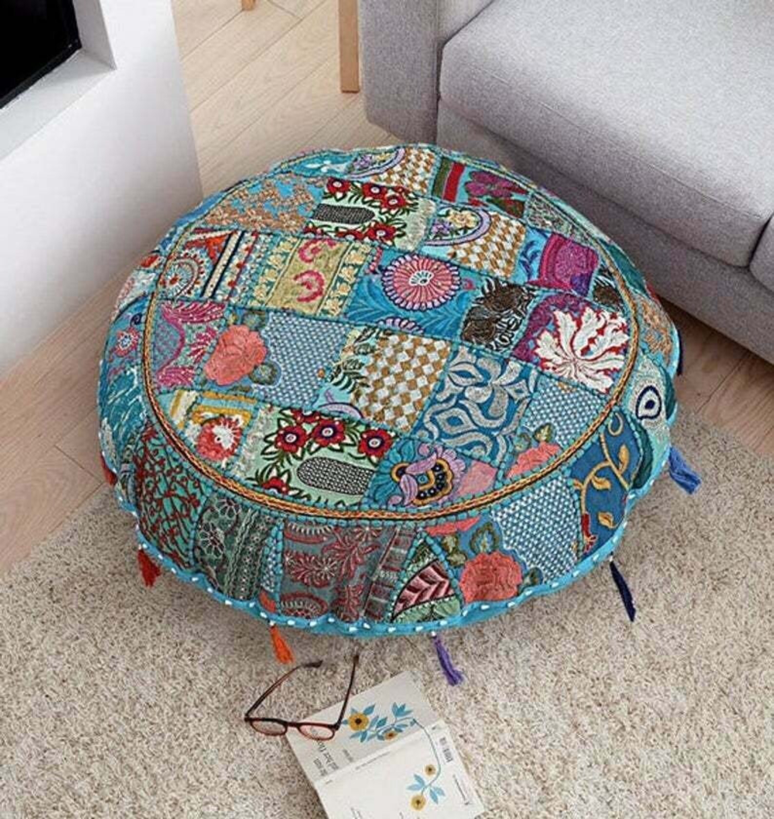 Colorful Round Boho Pillow Mini Cute Decorative Pillow Round - Etsy