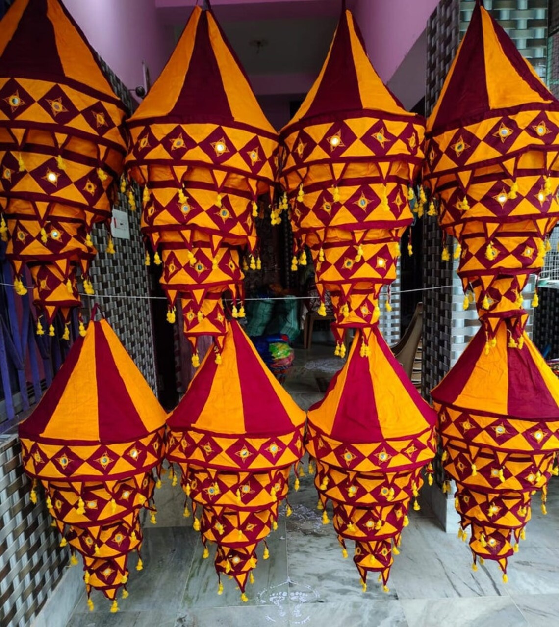 Indian Lantern Silk Bohemian Wedding Decor Boho Lanterns | Etsy