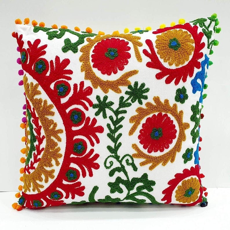 Bohemian Pillow Cover Boho Cushion Cover Handmade Colorful - Etsy