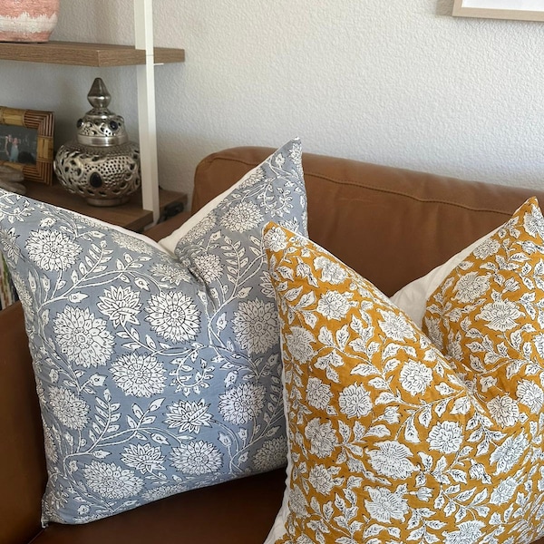 Block Print Pillows - Etsy
