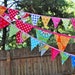 Vintage Flower Bunting Banner Colorful Festive Fabric Bunting Flags ...