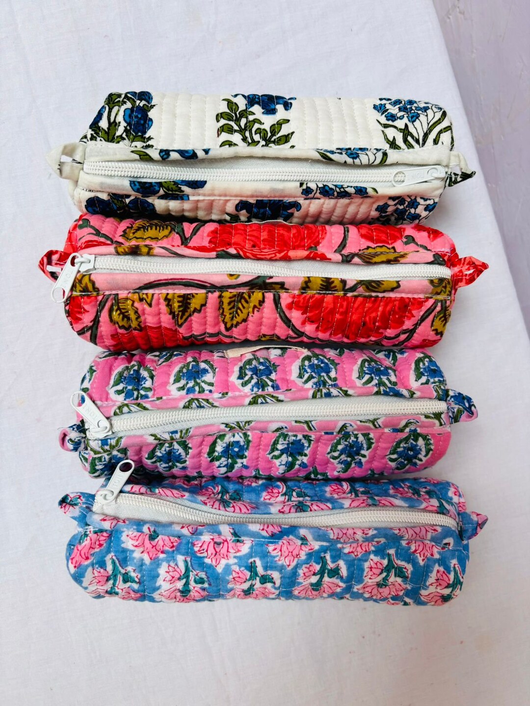 Vintage Floral Pencil Case- Quilted Cotton Cute Pencil Case- Best ...