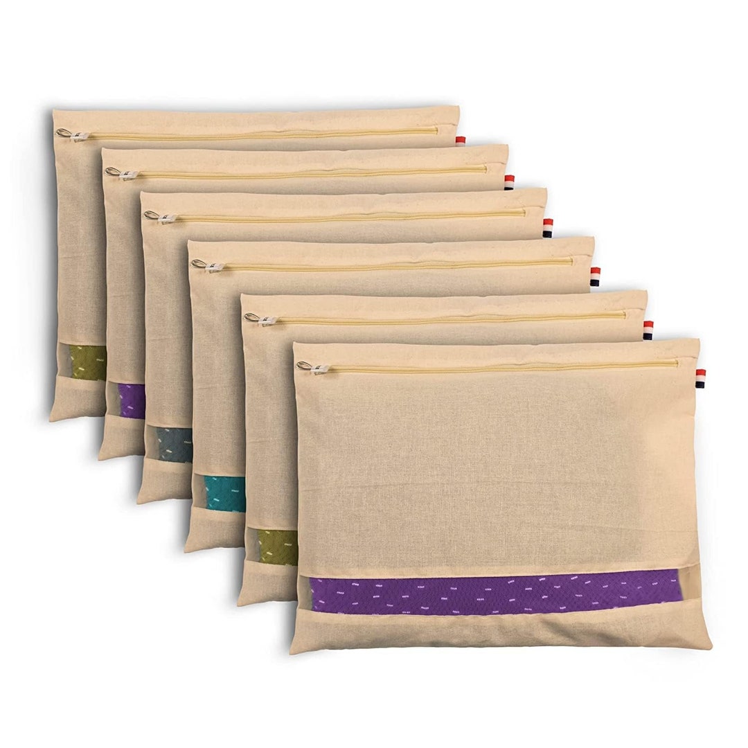 100% Cotton Eco-friendly Reusable Saree Covers With Zipper Closure ...