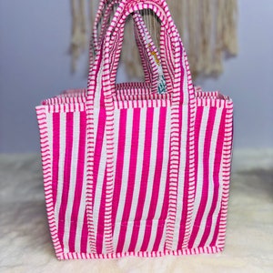 Extra Small Tote Bag Cotton Handprinted Quilted Handbags Eco-friendly ...