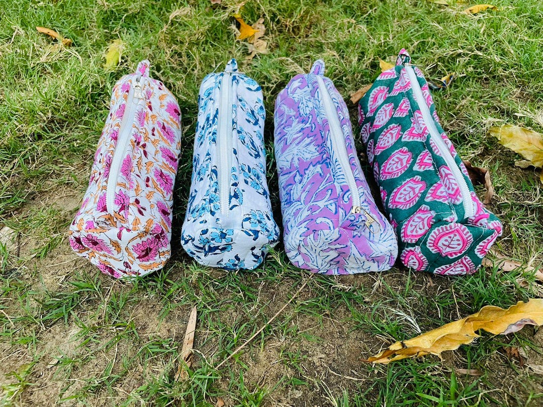 Cotton Pencil Pouch | Fabric Pencil Case | Wash Quilted Pencil Bag ...