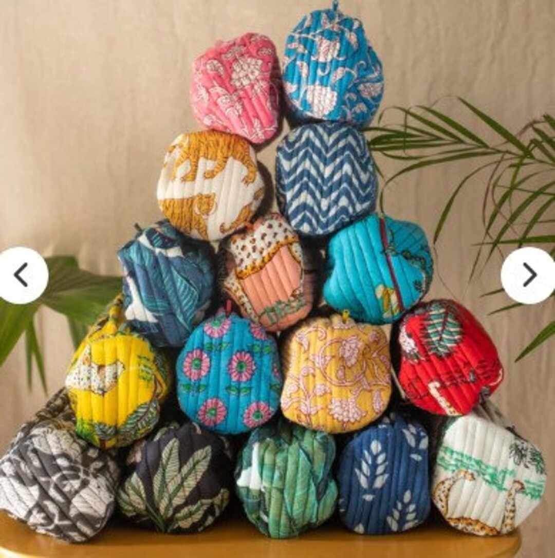 Cotton Pencil Pouch Fabric Pencil Case Wash Quilted Pencil Bag Colorful ...