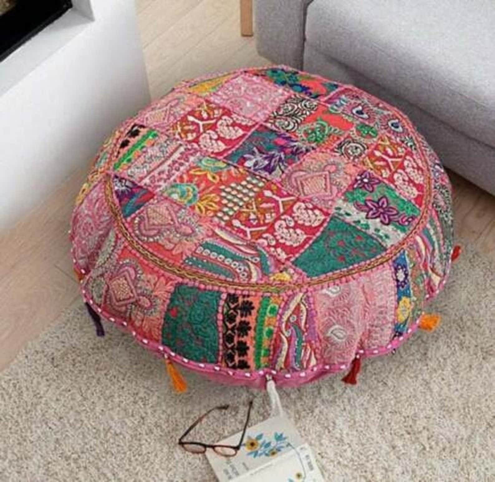 Colorful Round Boho Pillow Mini Cute Decorative Pillow Round - Etsy