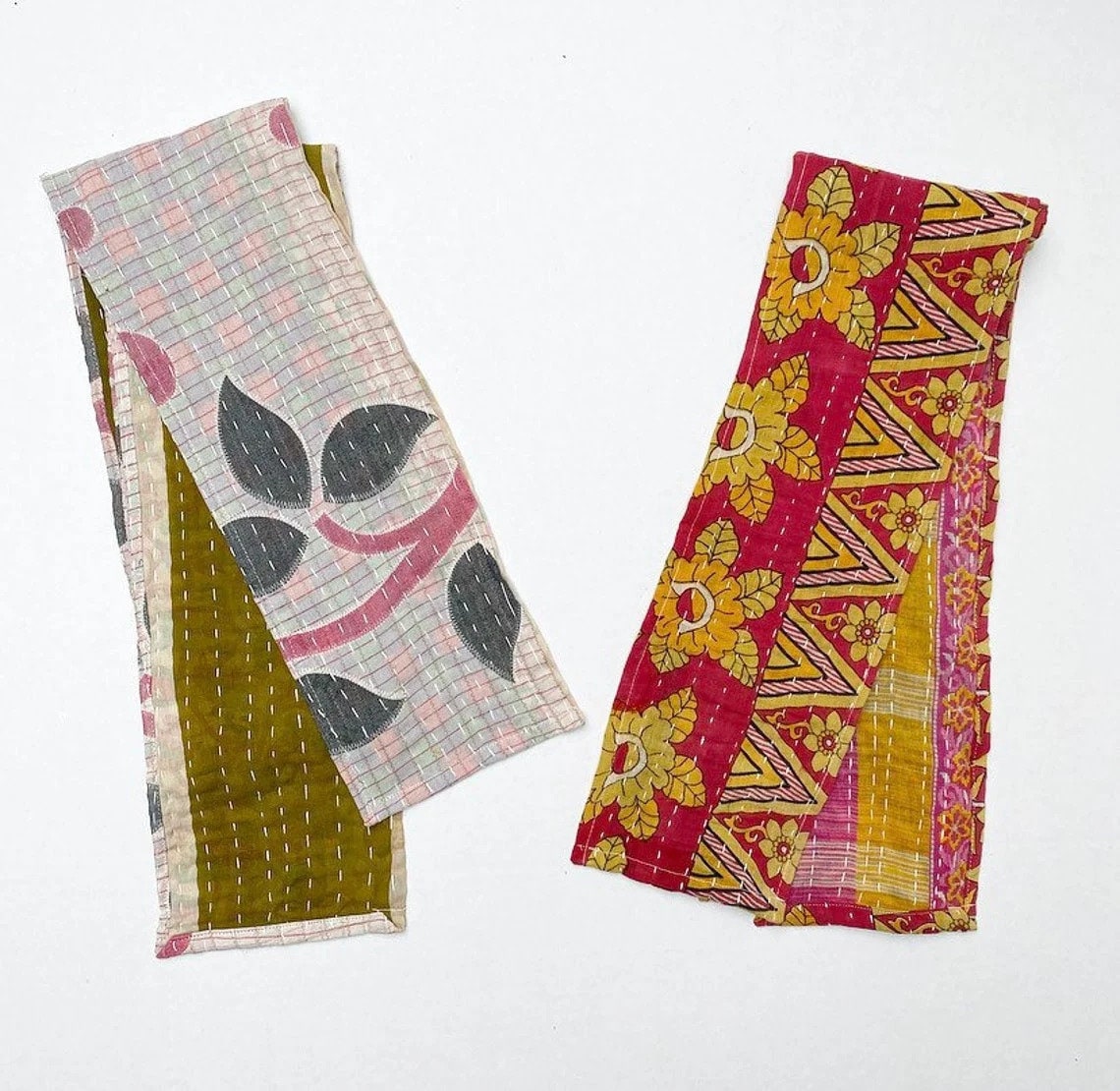 Vintage Cotton Indian Kantha Head Wraps Bohemian Hair Wrap Women's Head ...