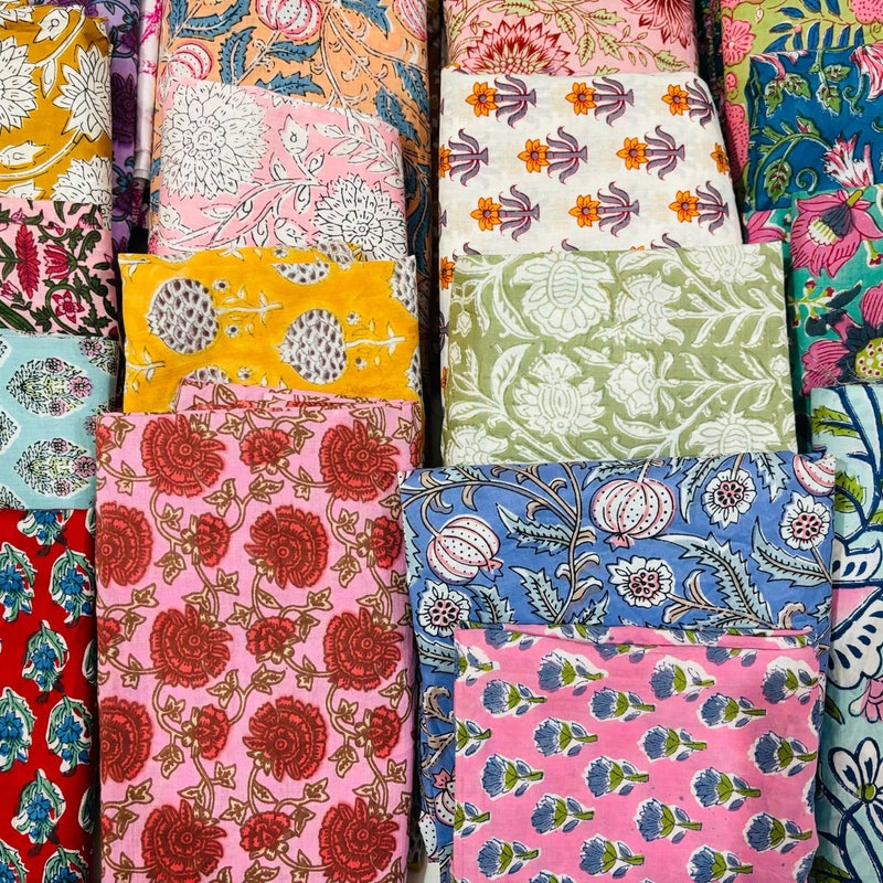 Block Print Fabric - Etsy