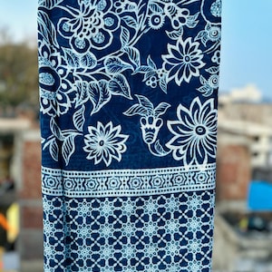 Indigo Print Women Wear Cotton Scarves Bohemian Scarves Indigo and ...