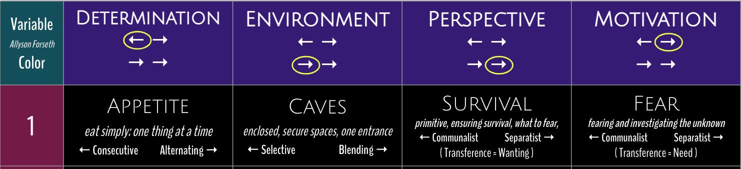 Human Design Quick Guide to the 4 Variables (transformations) - Etsy Canada