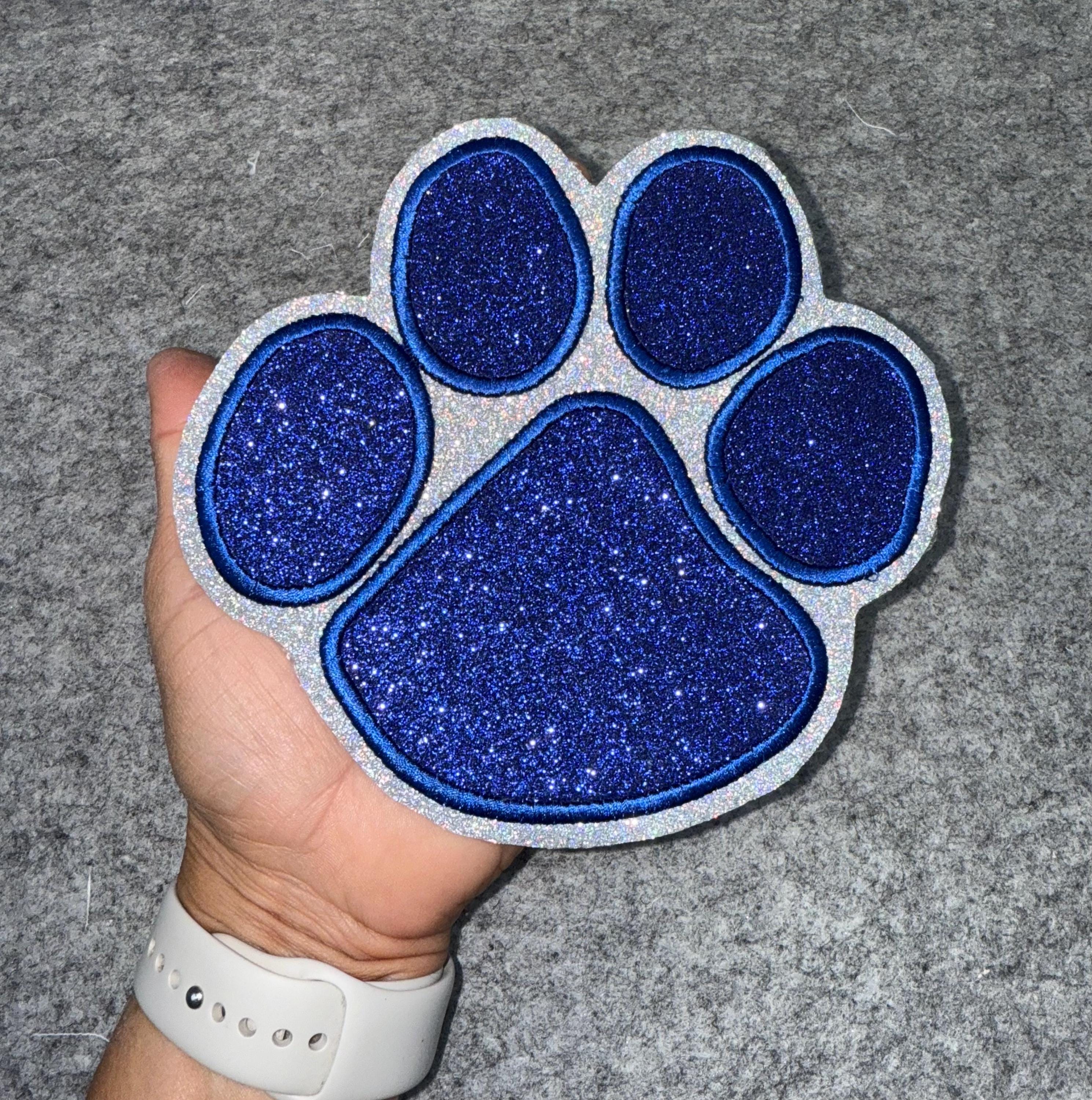 Paw Print Iron-on Patch: School Mascot Applique, 6"x6" - Etsy