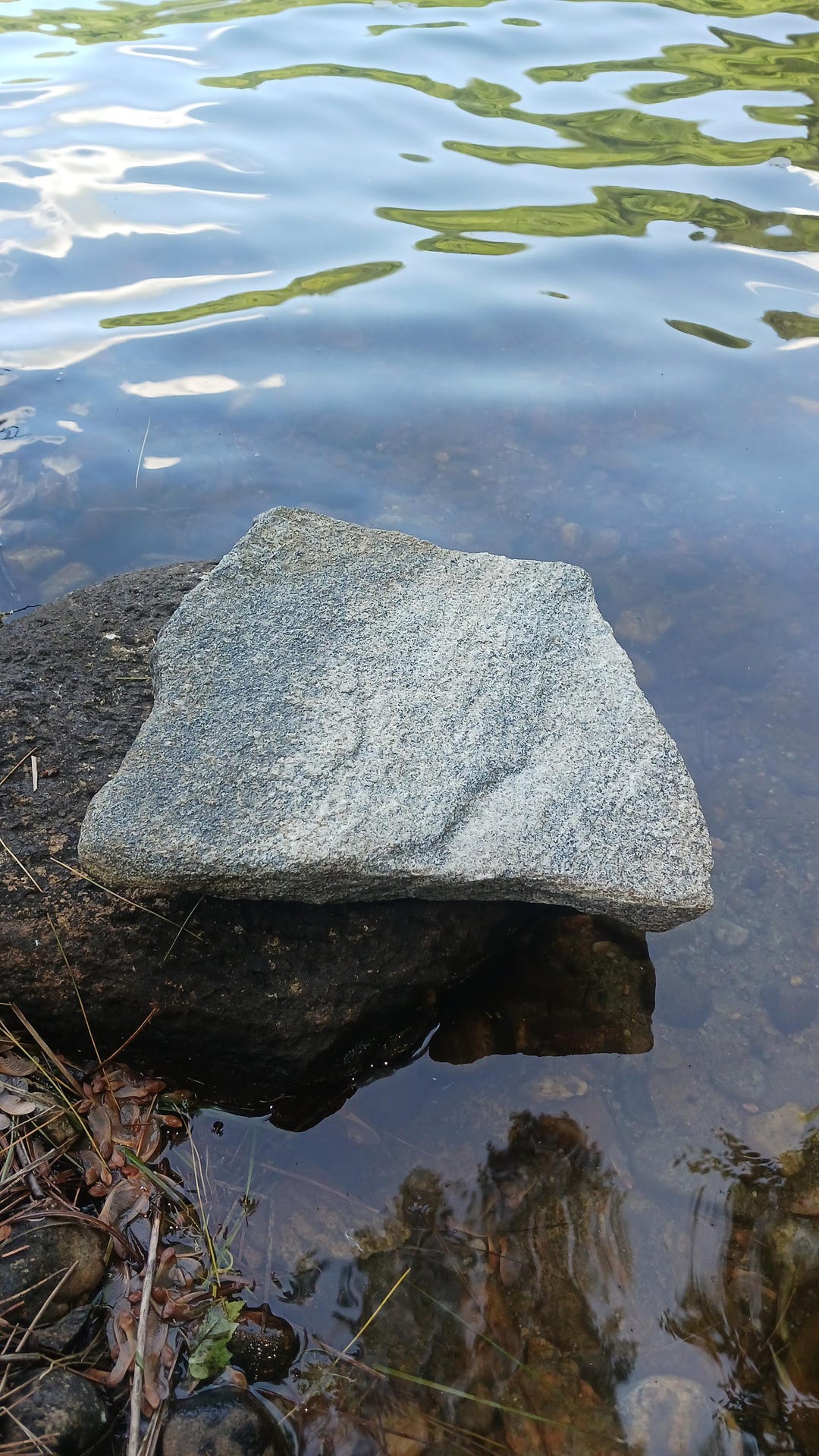 Large Raw Flagstone Natural . Unique Find Flat River Stone From ...