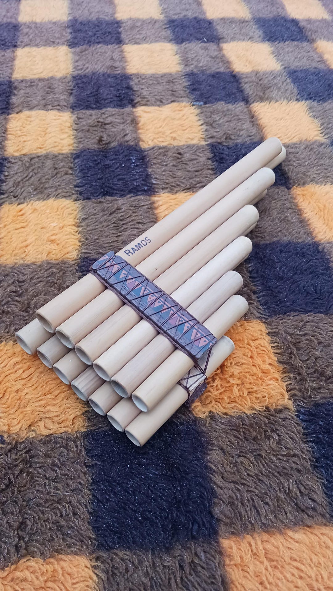 Pan Flute Zampoña . 13 Pipes Traditional Siku Andean Musical Wind ...