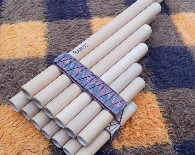 Pan Flute Zampoña . 13 Pipes Traditional Siku Andean Musical Wind ...