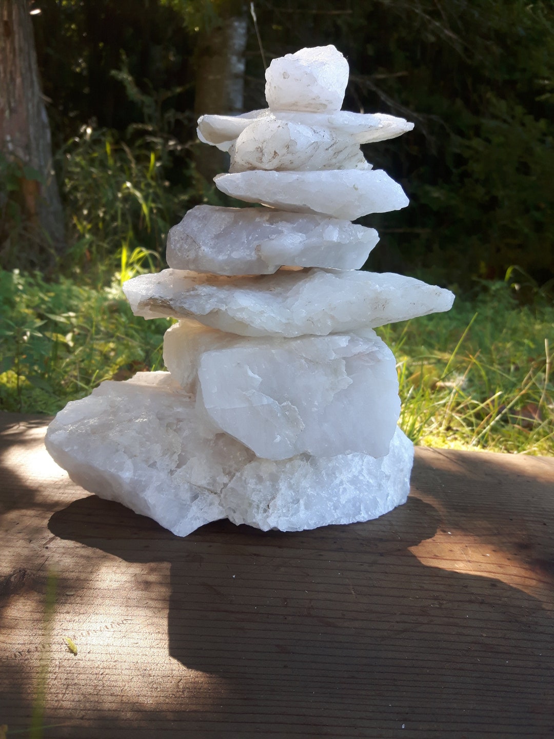 Milky Quartz Altar Big Set of 8 Stackable Balancing Gemstone Desk Zen ...