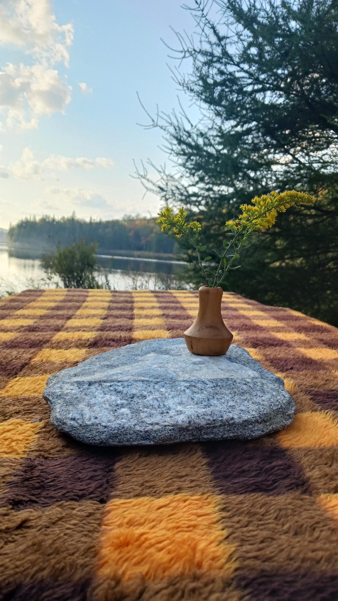 Large Raw Flagstone Natural . Unique Find Flat River Stone From ...