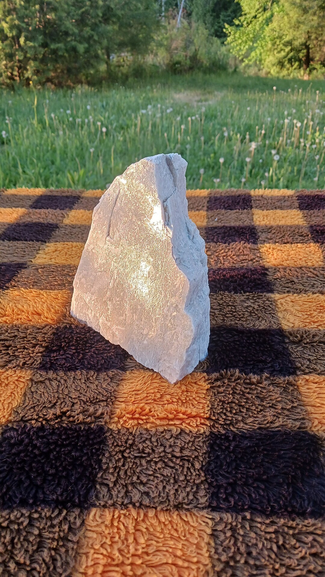 Microcline Feldspar . Self-standing Stone Pyramid Lump Mineral Specimen ...