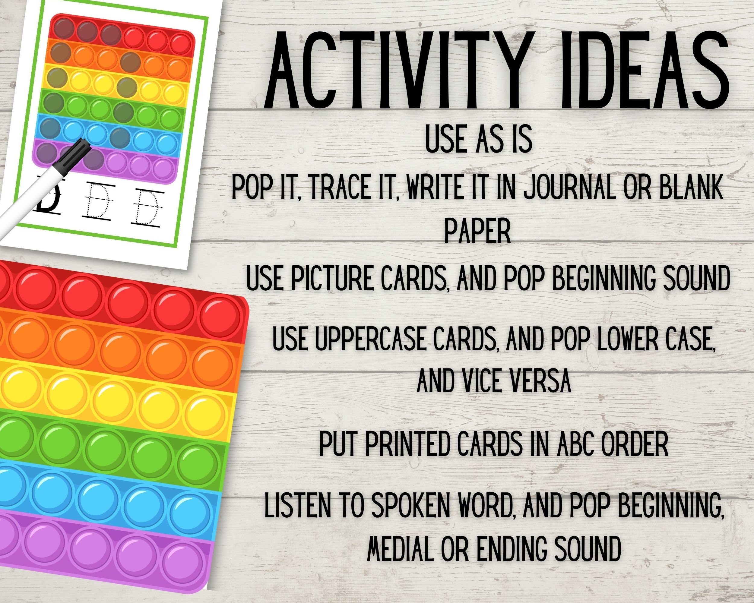 Alphabet Practice, Kinesthetic Learning, Hands on Activity, Bubble Pop ...